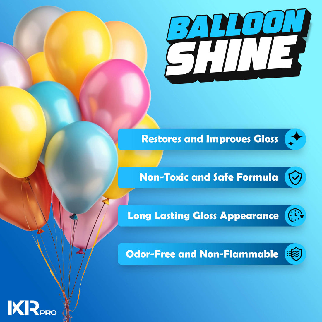 Non-Toxic Balloon Shine Spray - Glossy Finish for Balloons – ixirpro