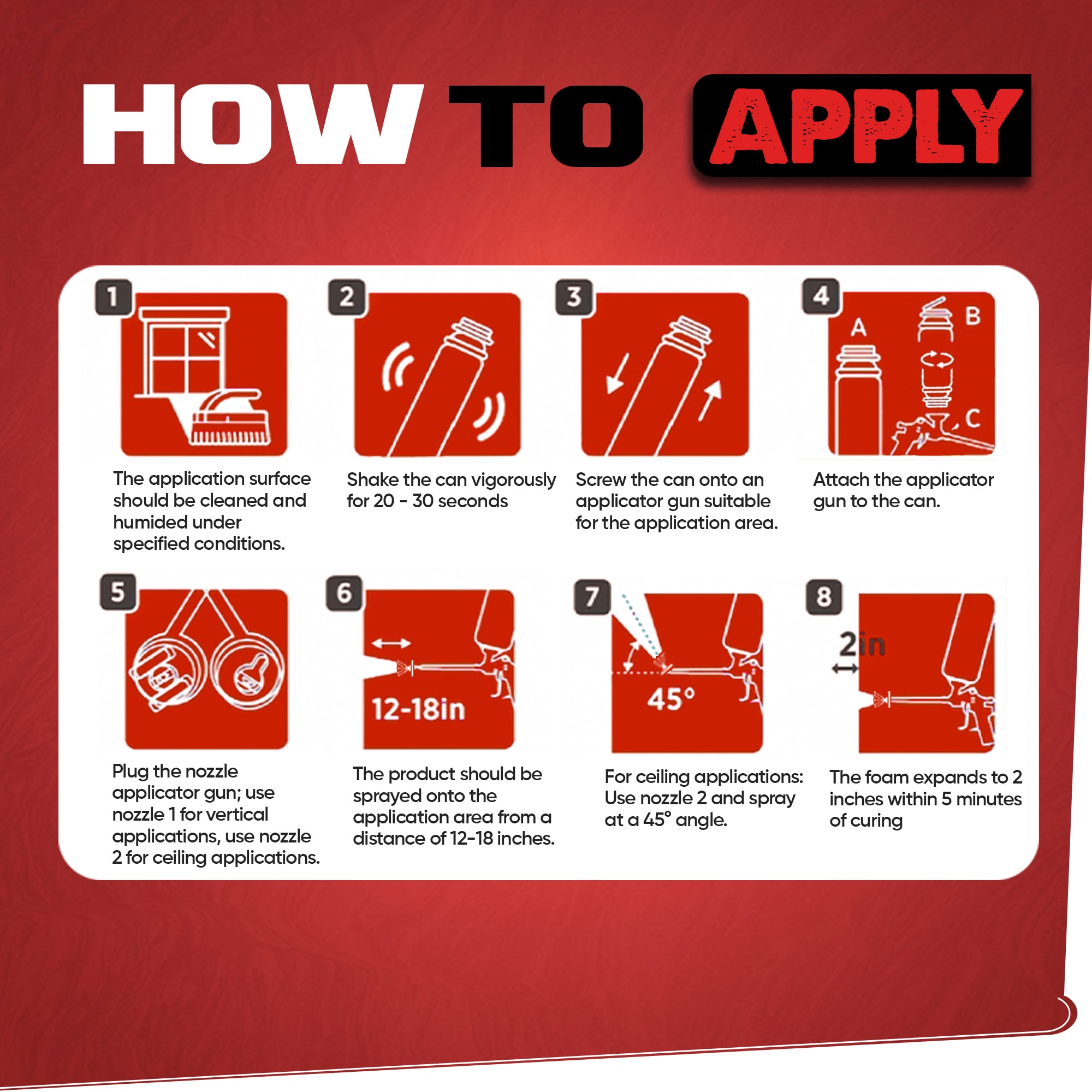 Red Nozzle Set (Vertical - Horizontal) for Spray Foam Gun – ixirpro